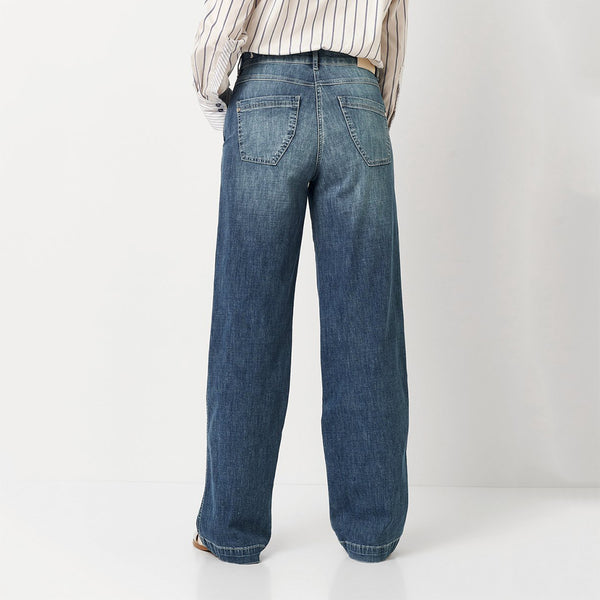 Liv Mid Blue Wide Leg Jeans | Toni | SHEEN UNCOVERED – Sheen Uncovered